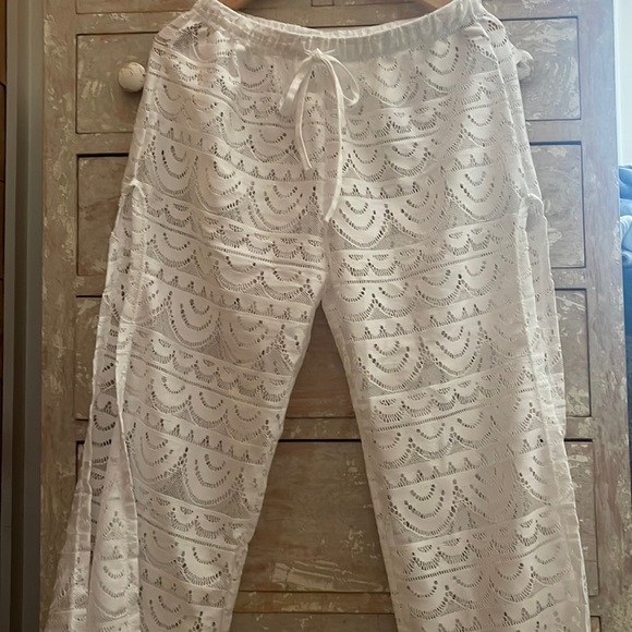 Pants & Jumpsuits | Alexa Stella Lace Woven Open Slit Pool Pants | Poshmark